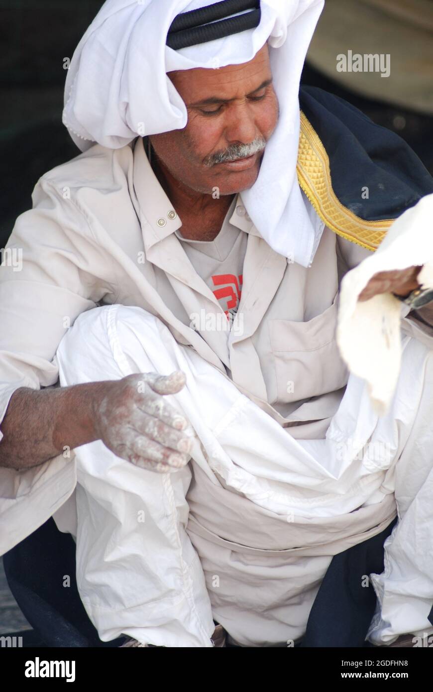MITZPE RAMON, ISRAEL - Apr 08, 2008: Bedouin in the Negev desert in ...