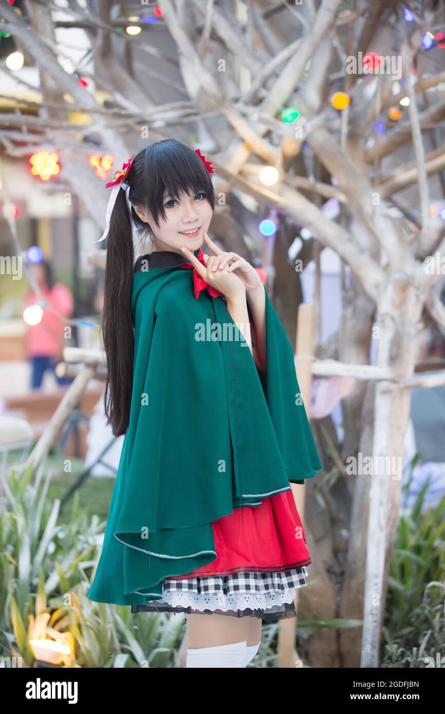 a portrait of beautiful female santa in christ mas Stock Photo - Alamy