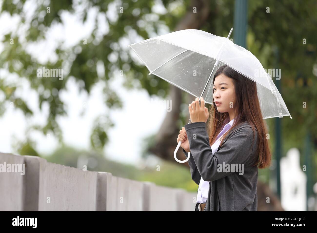 Asian student portrait in outdoor Stock Photo - Alamy