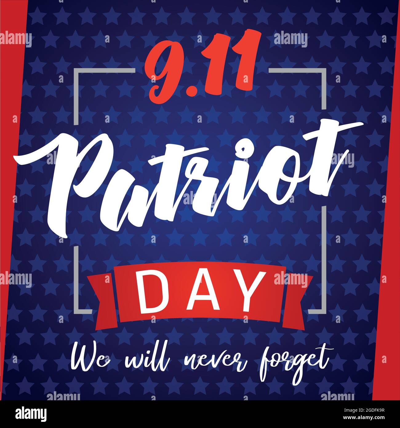 Patriot Day USA 09.11 dark banner. Isolated abstract graphic design ...