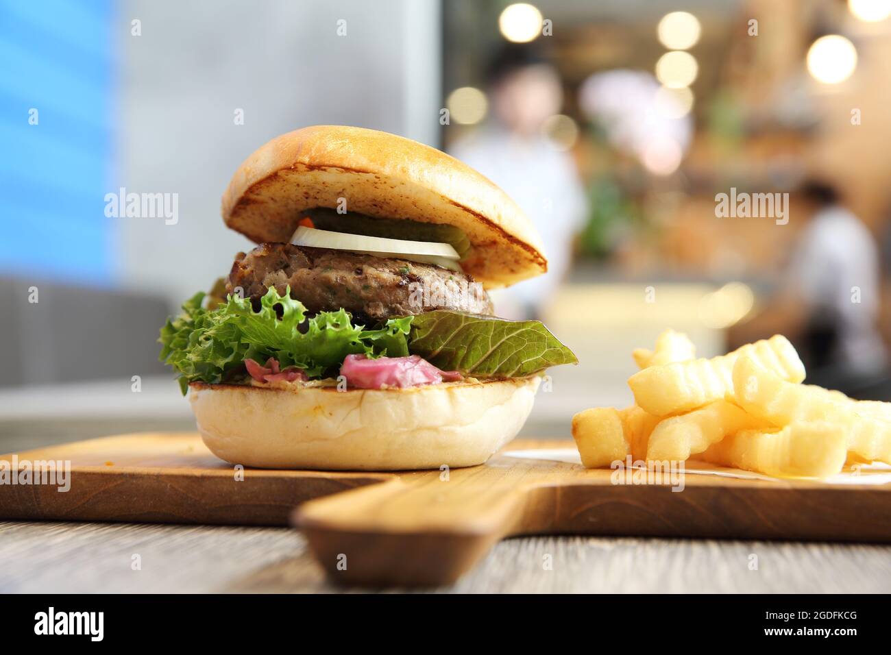 Big beef american burger hi-res stock photography and images - Alamy