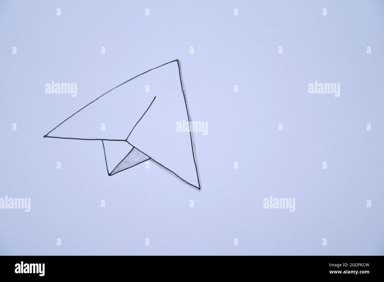 Overhead photo of a drawing of an airplane Stock Photo - Alamy