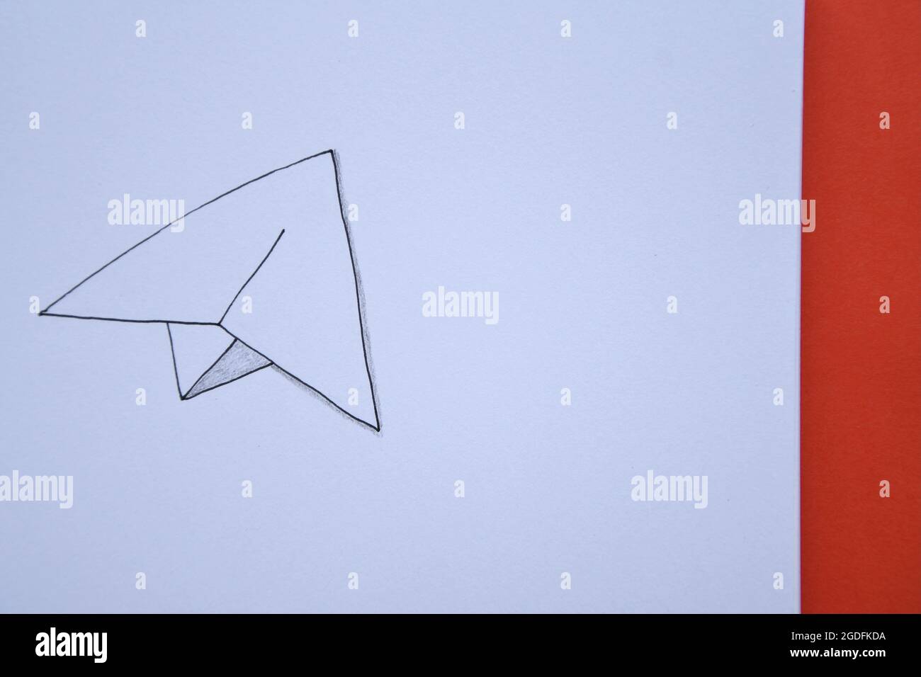 Overhead photo of a drawing of an airplane Stock Photo - Alamy