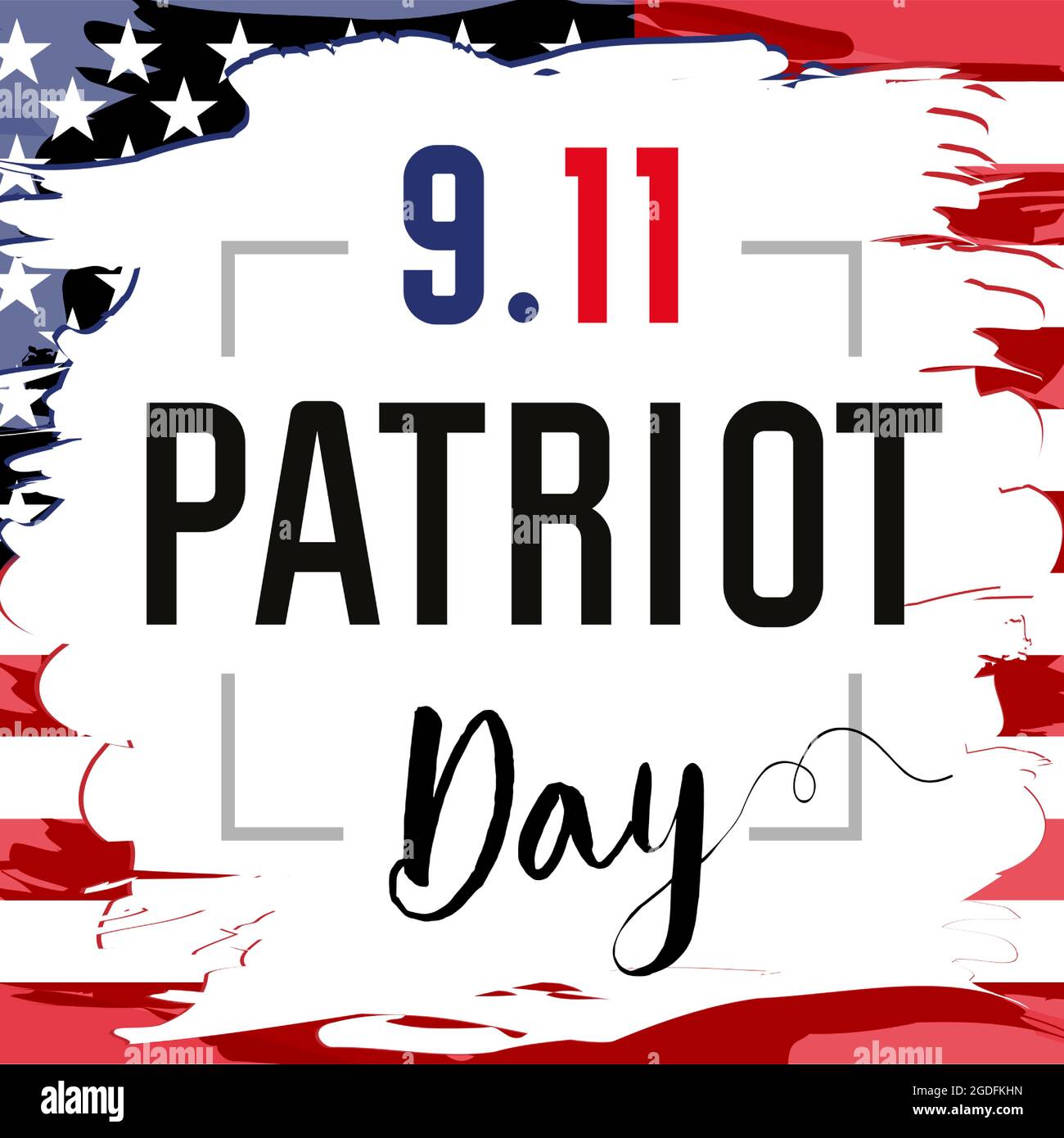 Patriot Day USA 09.11 creative banner. Isolated abstract graphic design ...