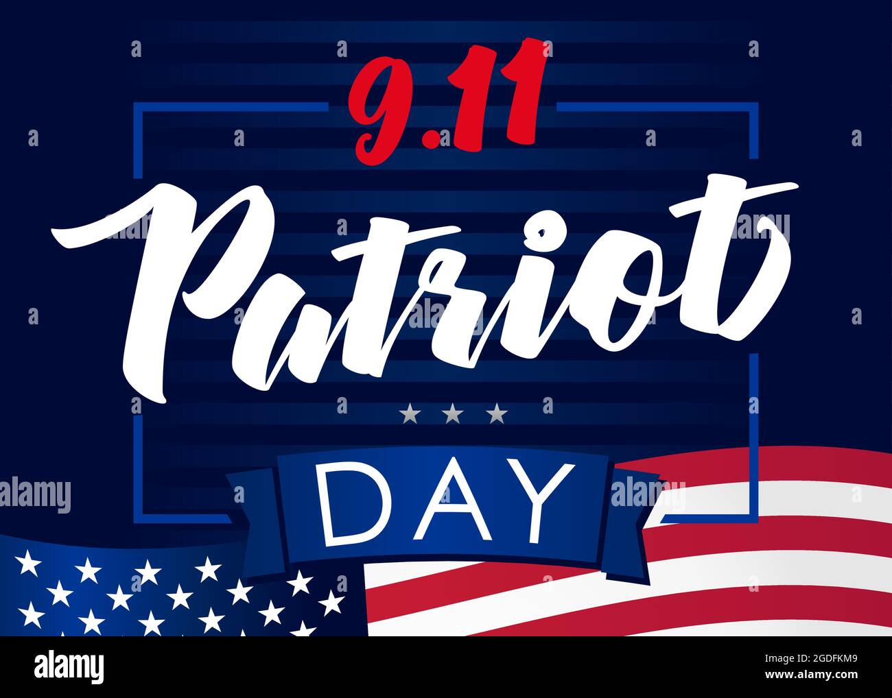 Patriot Day USA 09.11 creative banner. Isolated abstract graphic design ...