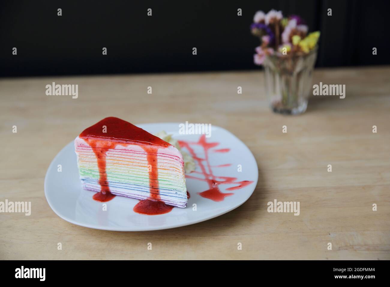 Delicious rainbow cake Stock Photo - Alamy