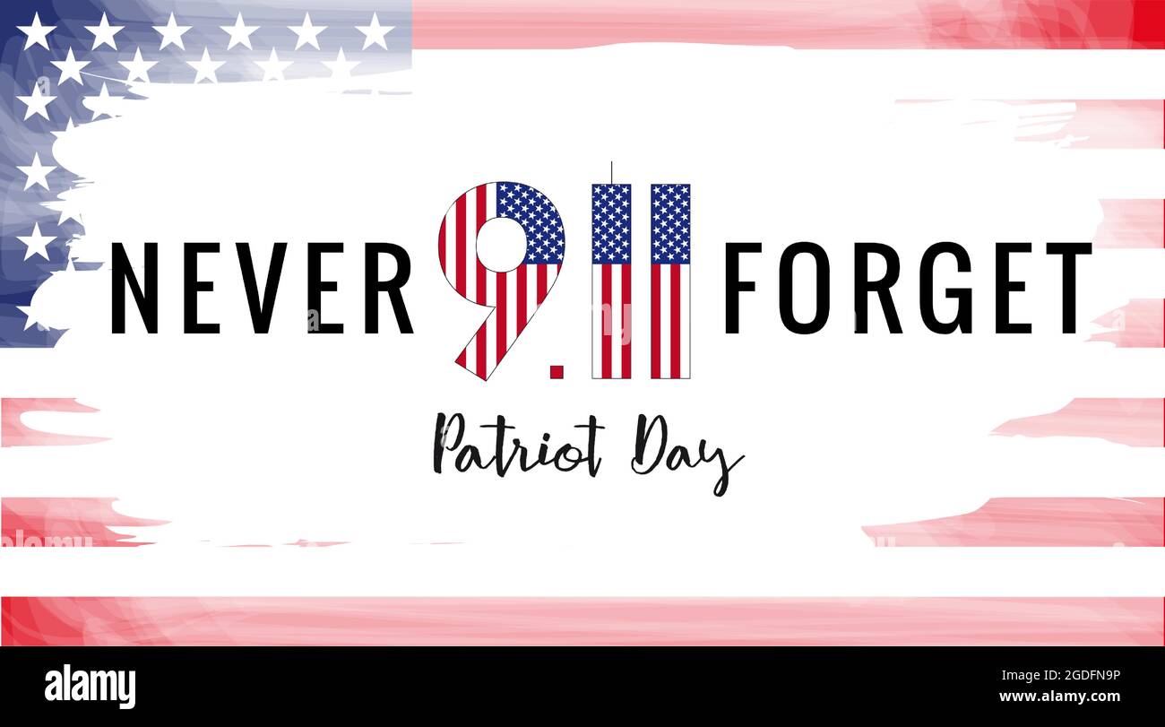 Patriot Day USA 09.11 creative banner. Isolated abstract graphic design ...