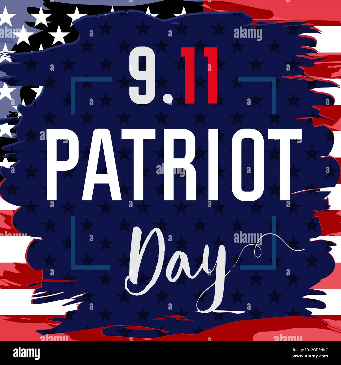 Patriot Day USA 09.11 creative banner. Isolated abstract graphic design ...