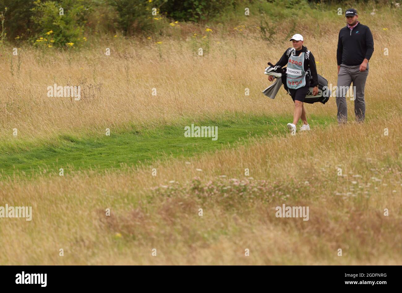 Jonathan Thomson walks down the 17th during day two of the Cazoo ...