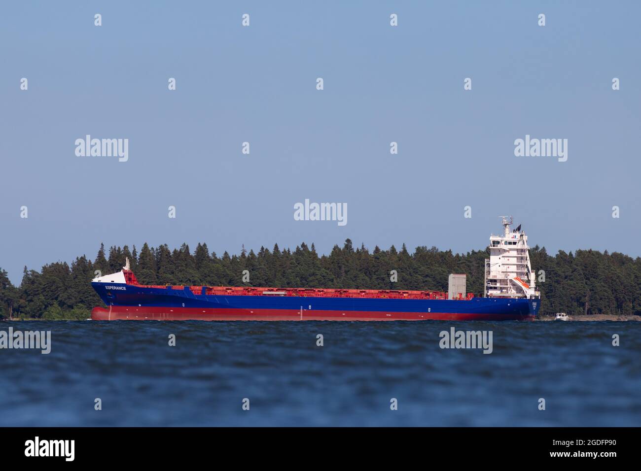 Containership Esperance approaching Port of Helsinki on July 11, 2021 ...
