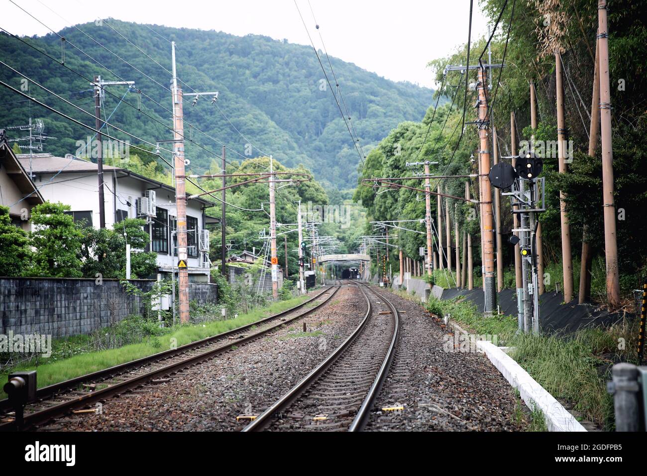 Japan rail train , Japanese railway in Kyoto Stock Photo - Alamy