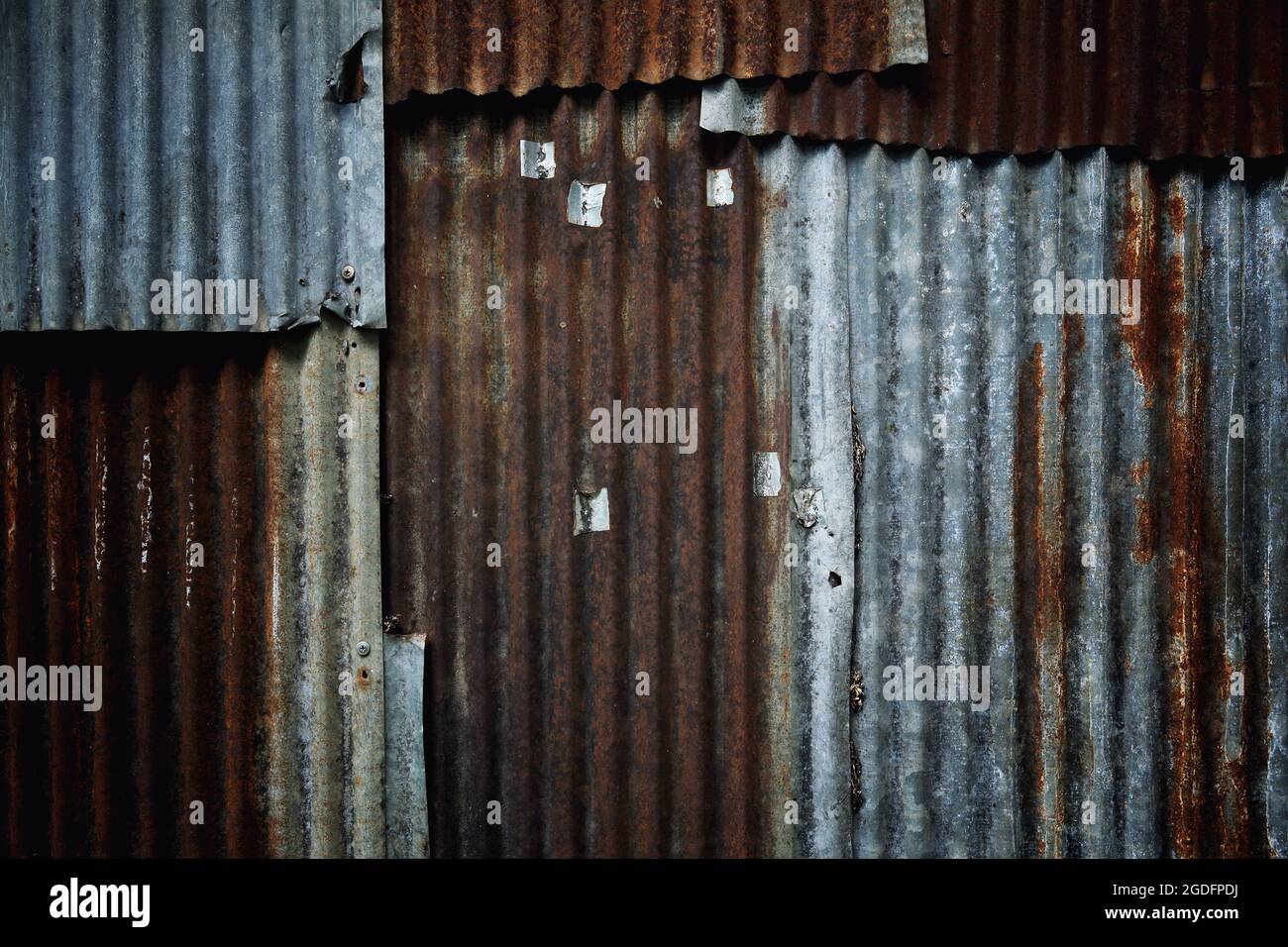 Old rusty galvanized zinc backgroud texture Stock Photo - Alamy