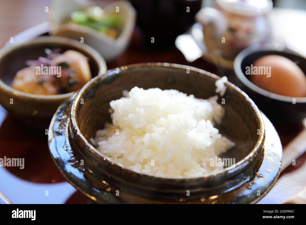 Japanese traditional food mixes a raw egg and rice Stock Photo - Alamy