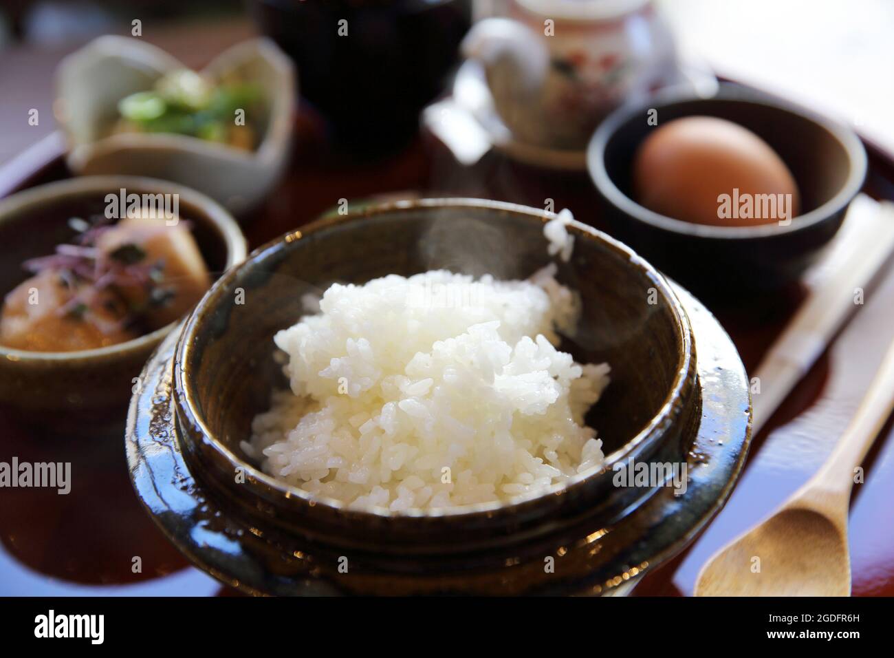 Japanese traditional food mixes a raw egg and rice Stock Photo - Alamy