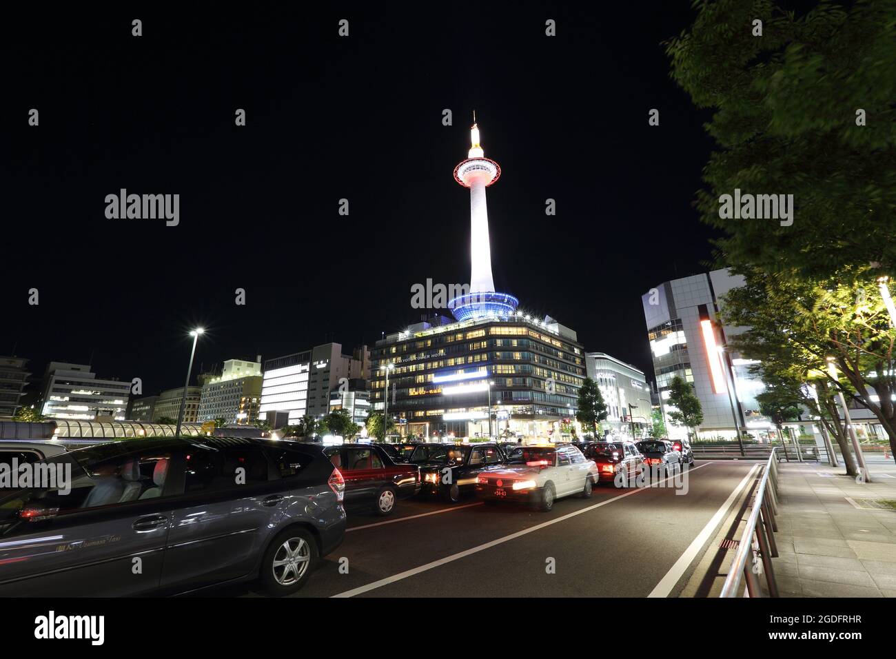 Kyoto Japan cityscape at night Stock Photo - Alamy