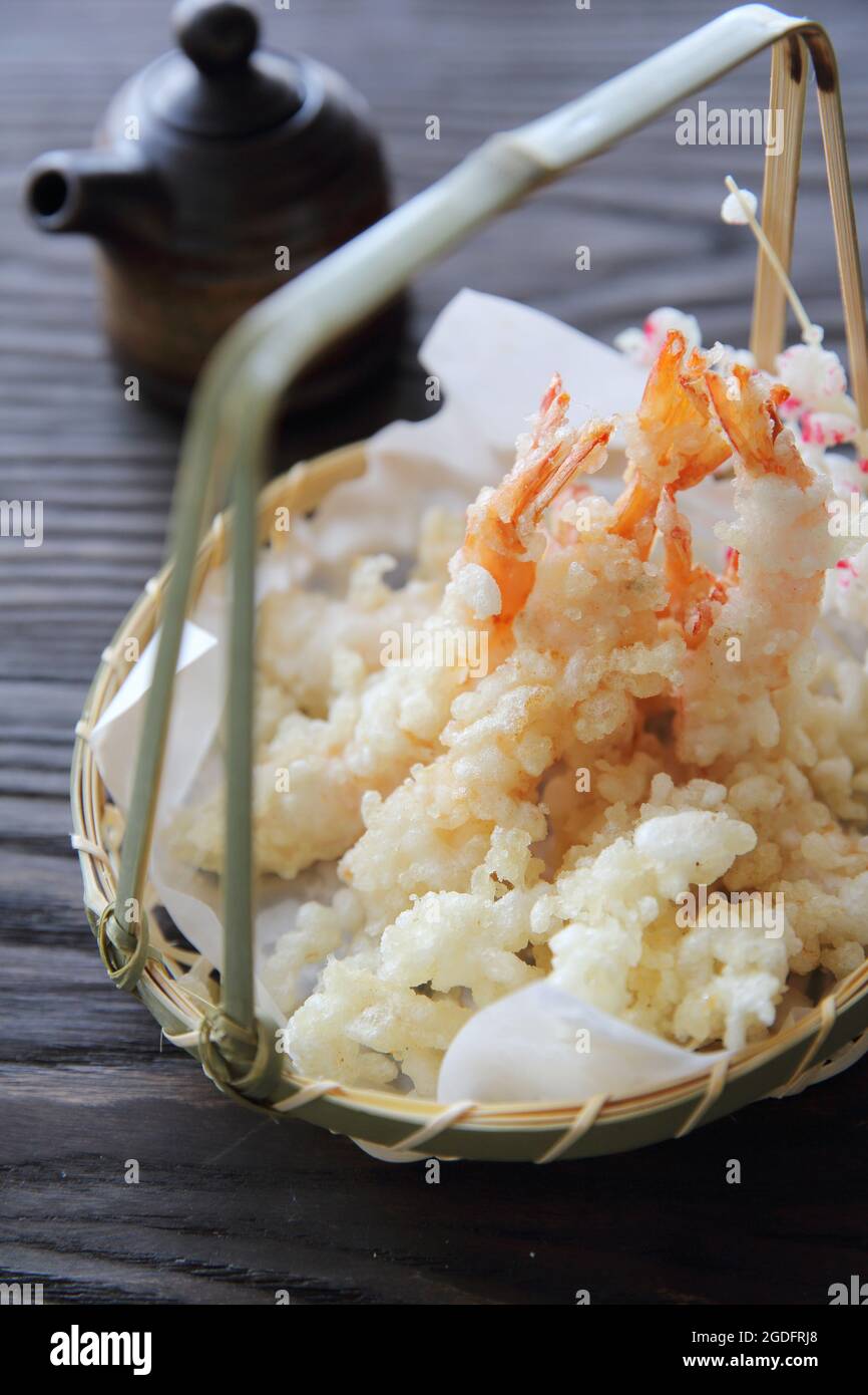 Japanese food , Shrimp Tempura Stock Photo - Alamy
