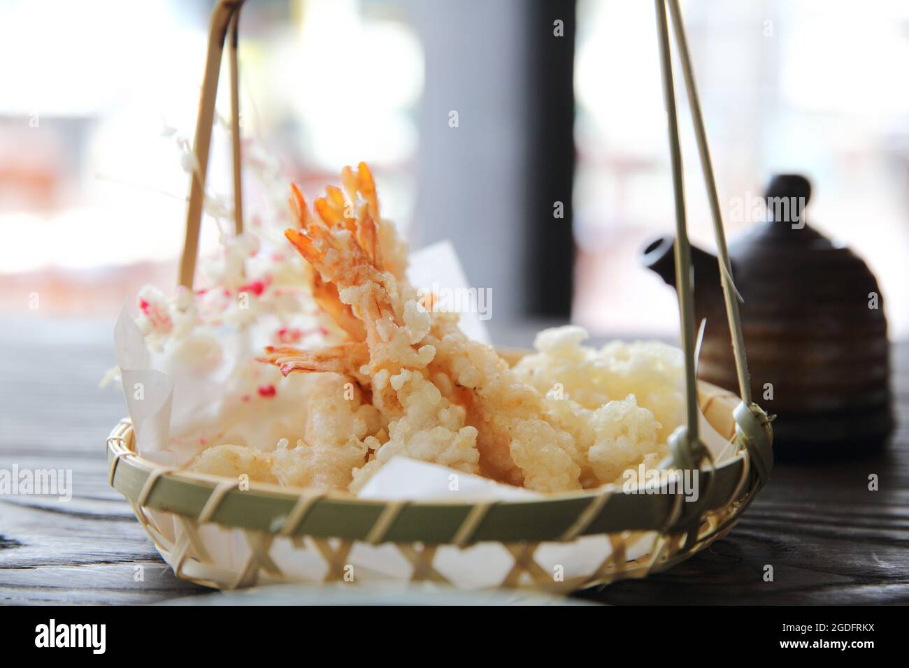 Japanese food , Shrimp Tempura Stock Photo - Alamy