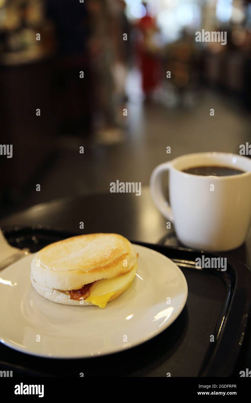 Coffee and bacon roll hi-res stock photography and images - Alamy