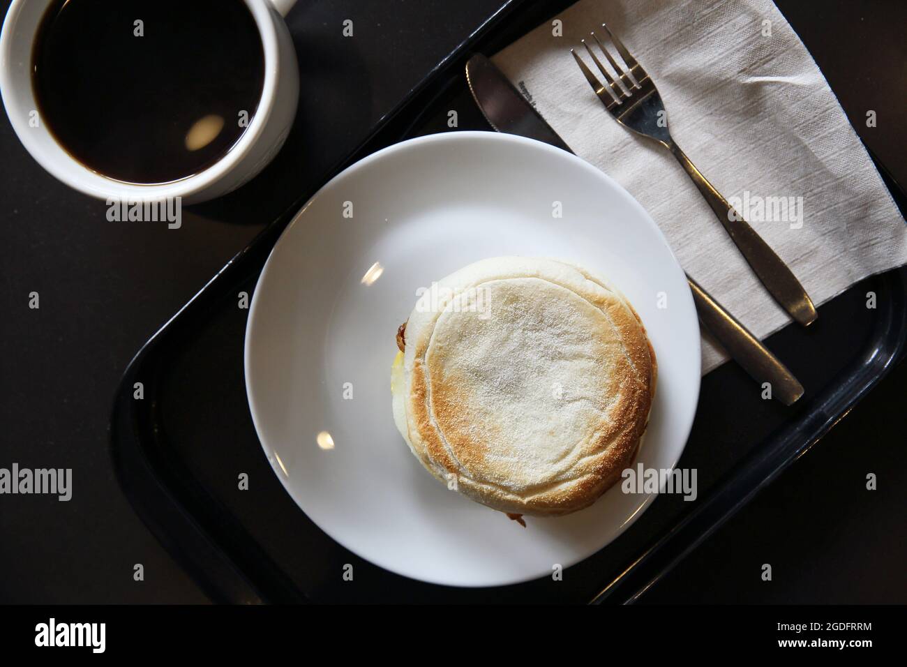 Bacon roll and coffee hi-res stock photography and images - Alamy