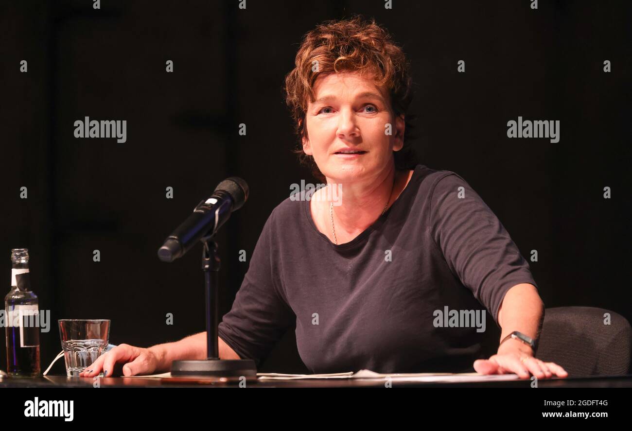 Hamburg, Germany. 13th Aug, 2021. Intendant Karin Beier presents the ...
