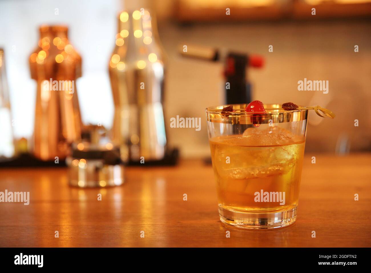 Modern tea glass Stock Photo - Alamy