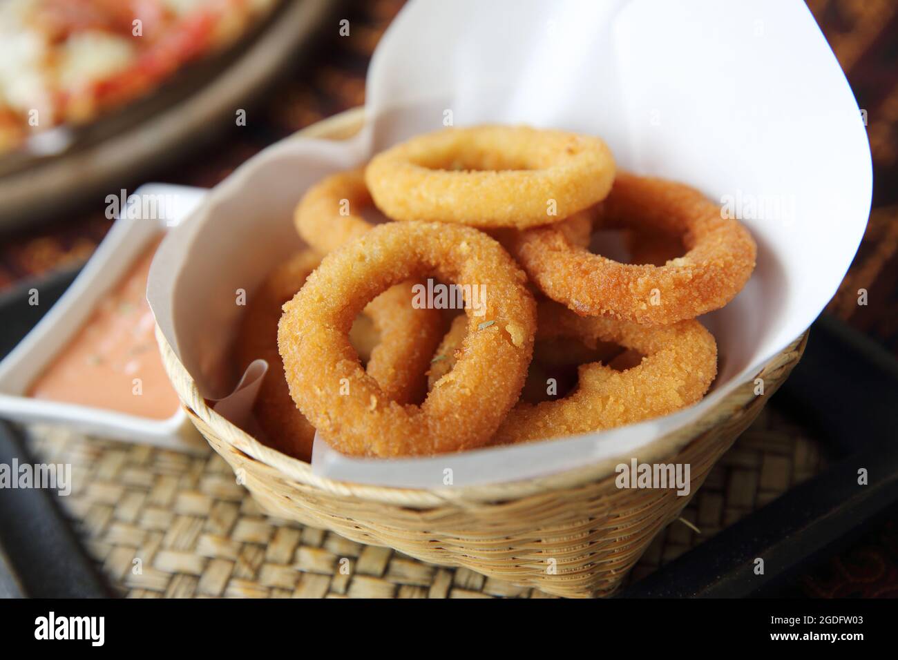 onion rings italian food Stock Photo - Alamy