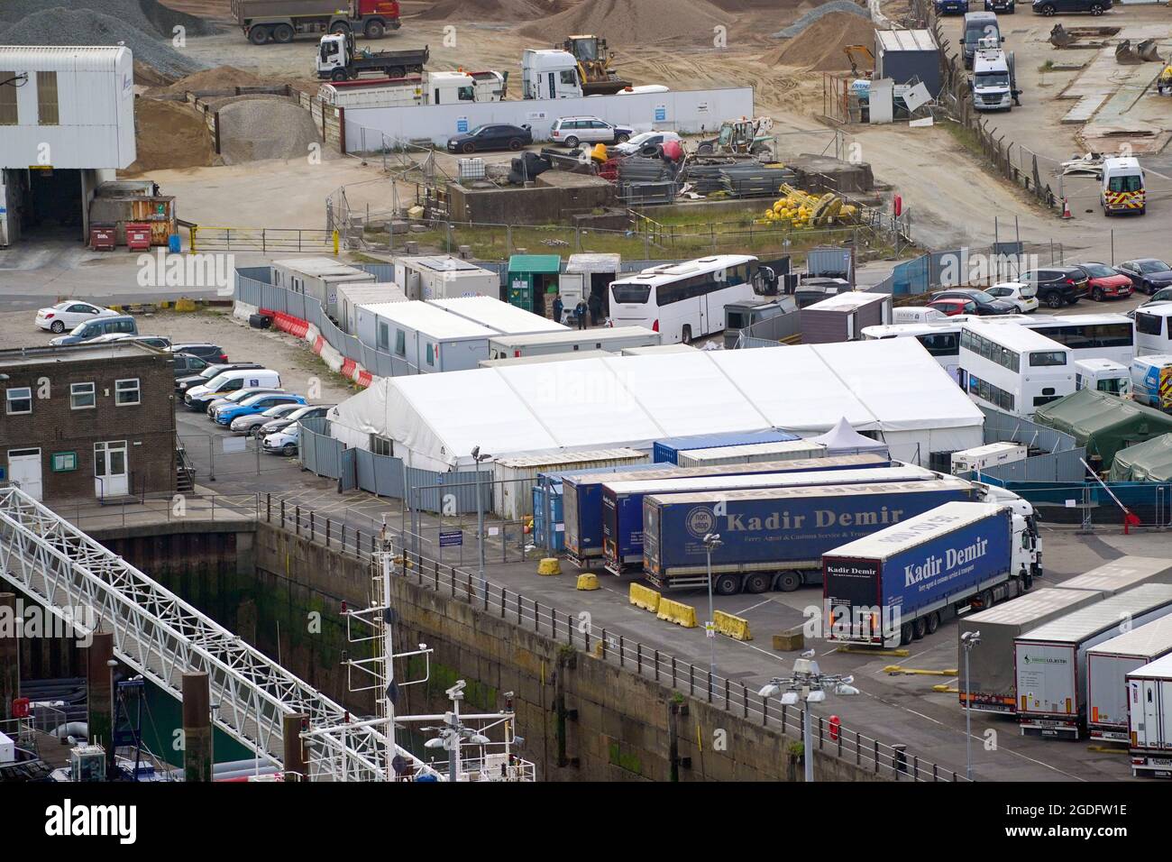 The area in the port of Dover, Kent, where Border Force process ...