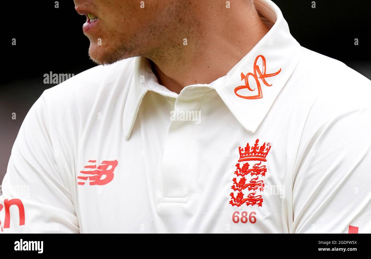 England's Sam Curran with a Ruth Strauss Foundation logo on his shirt ...