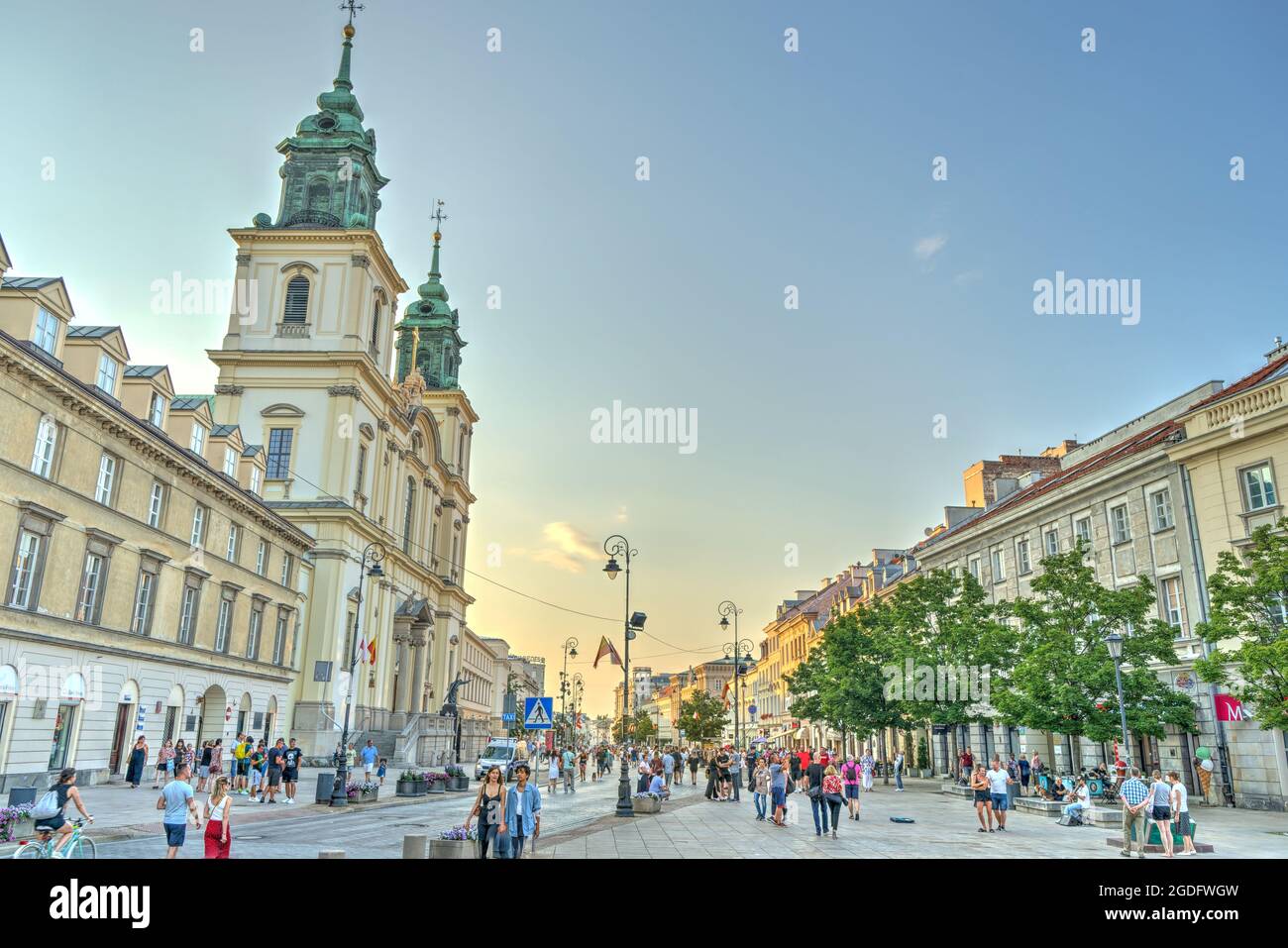 Warsaw, Nowy Swiat Street, HDR Image Stock Photo - Alamy