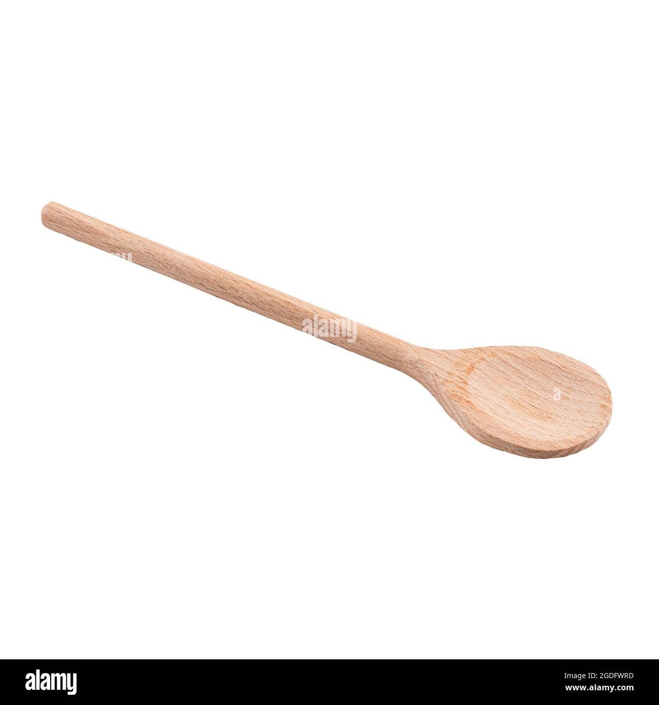 Isolated wooden cooking solid spoon on a white Stock Photo - Alamy