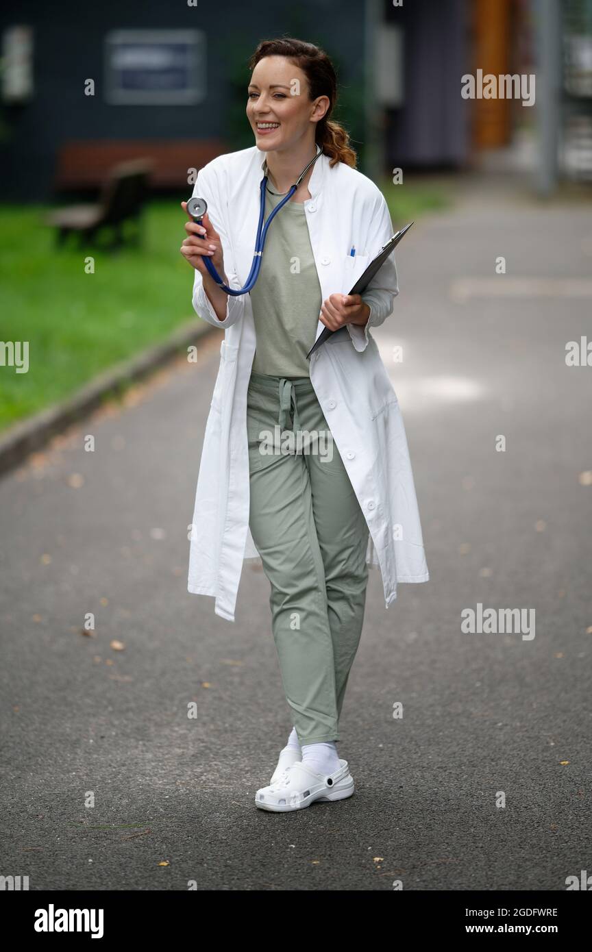 Cologne, Germany. 12th Aug, 2021. Actress Jasmin Wagner stands in front ...