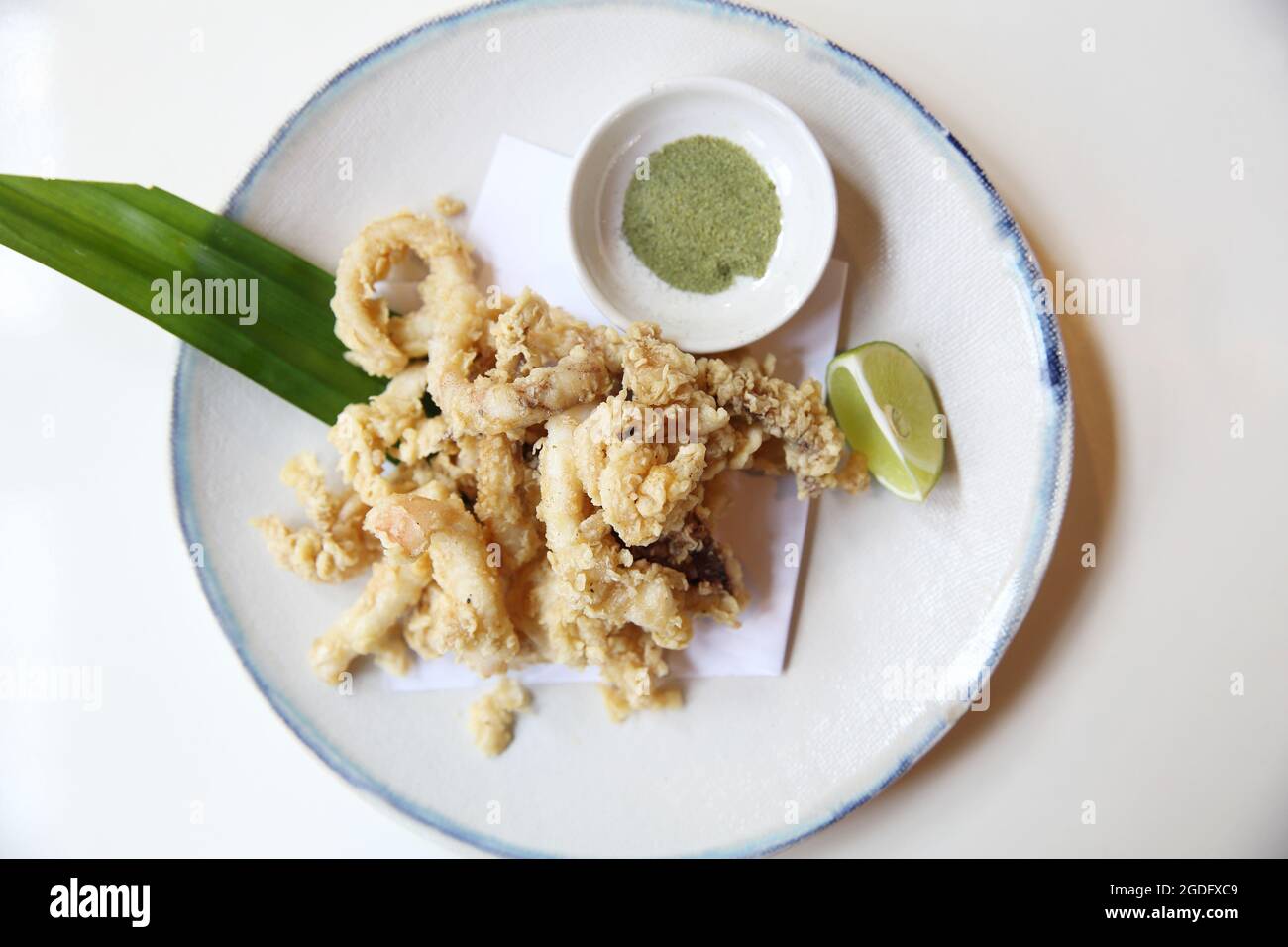 Tempura squid calamari , ika tempura , Japanese food Stock Photo - Alamy
