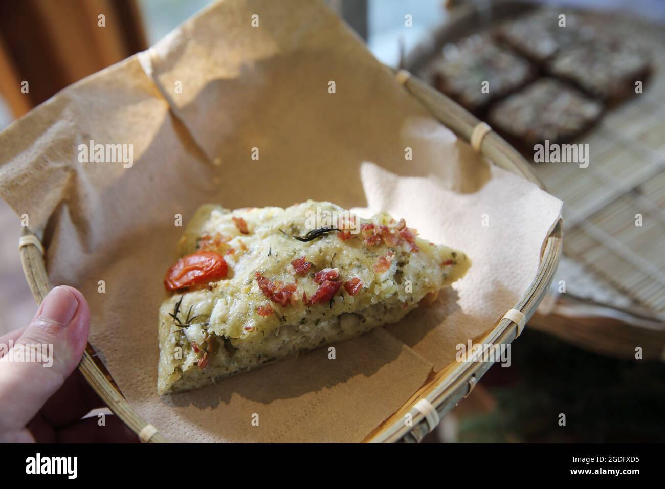 Roasted Tomato Panini in close up Stock Photo - Alamy