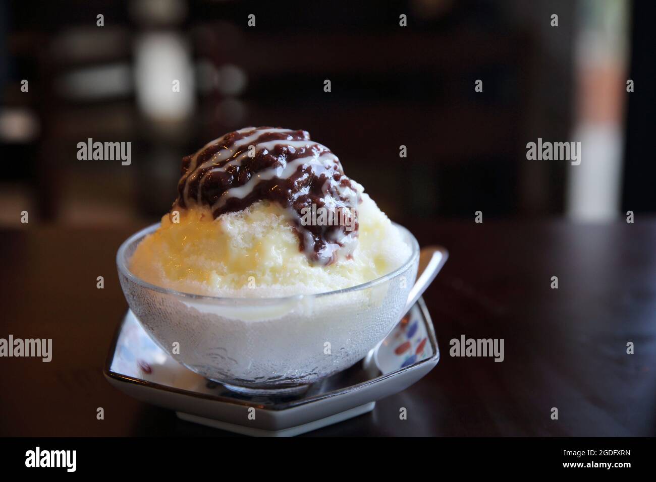 Red beans with japanese shave ice Stock Photo - Alamy