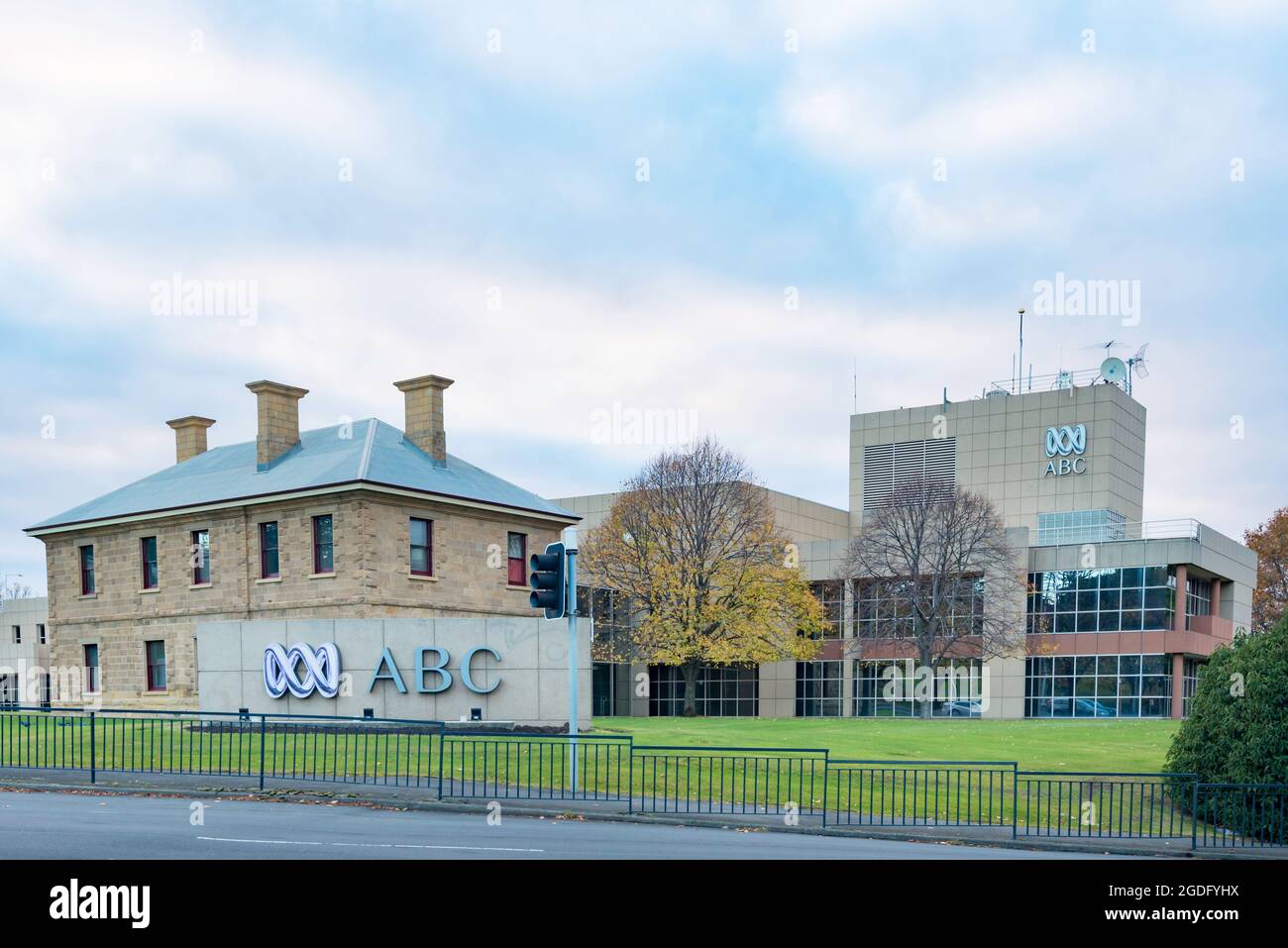 The old Hobart Central Railway building, part of the broadcast studios ...