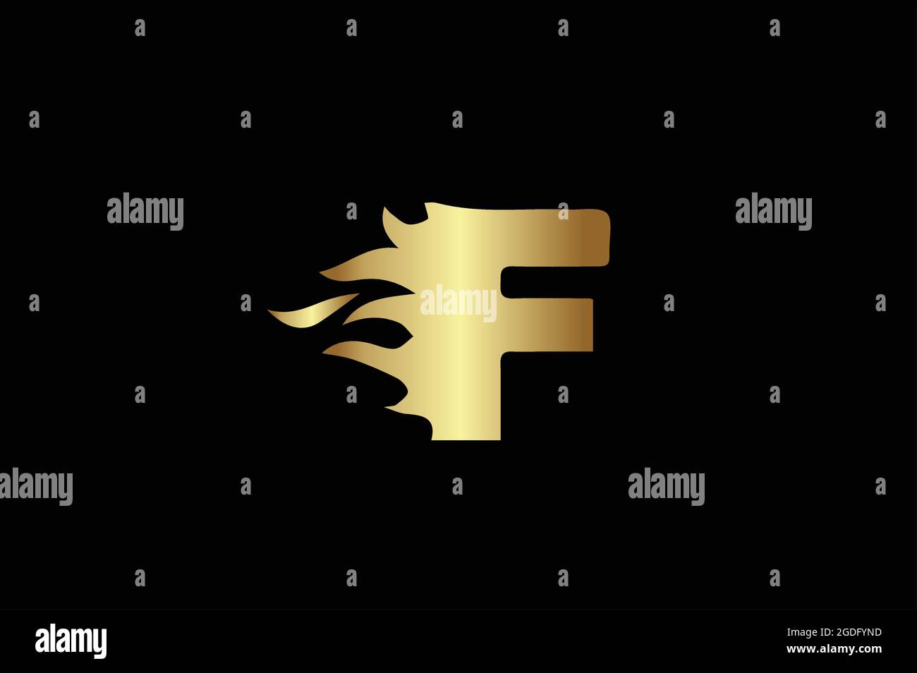 F logo combination design suitable for a company - Vector Stock Vector ...