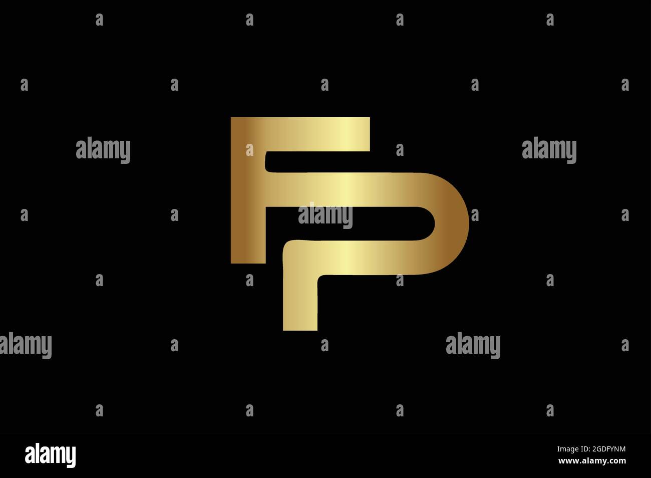 FP logo combination design suitable for a company - Vector Stock Vector ...
