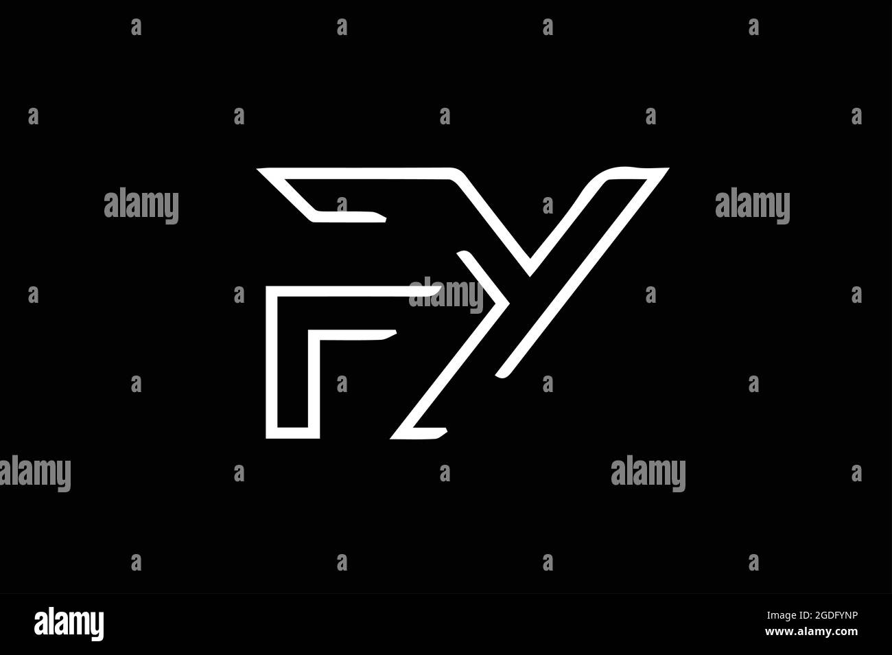 FY logo combination design suitable for a company - Vector Stock Vector ...