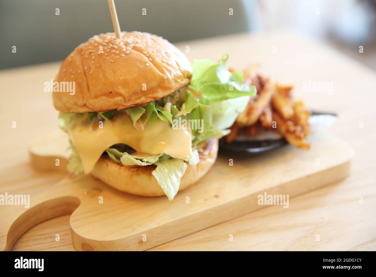 Beef Hamburger japanese style Stock Photo - Alamy