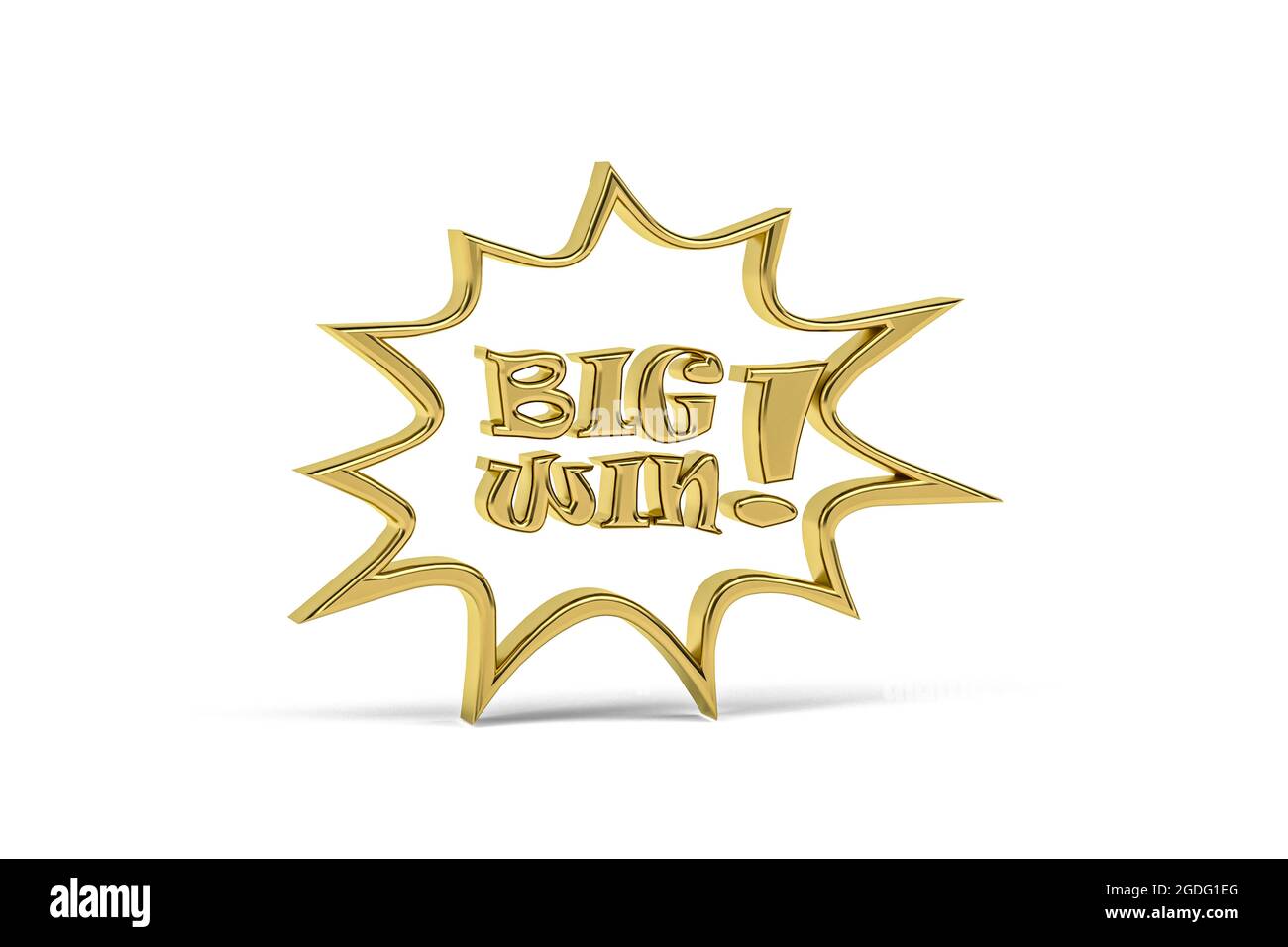 Golden 3D win isolated on white background - 3d render Stock Photo - Alamy