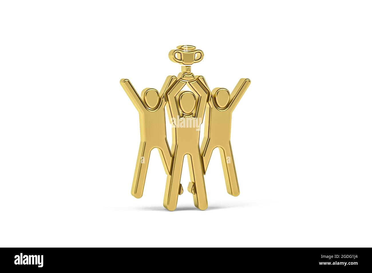 Golden 3D win isolated on white background - 3d render Stock Photo - Alamy