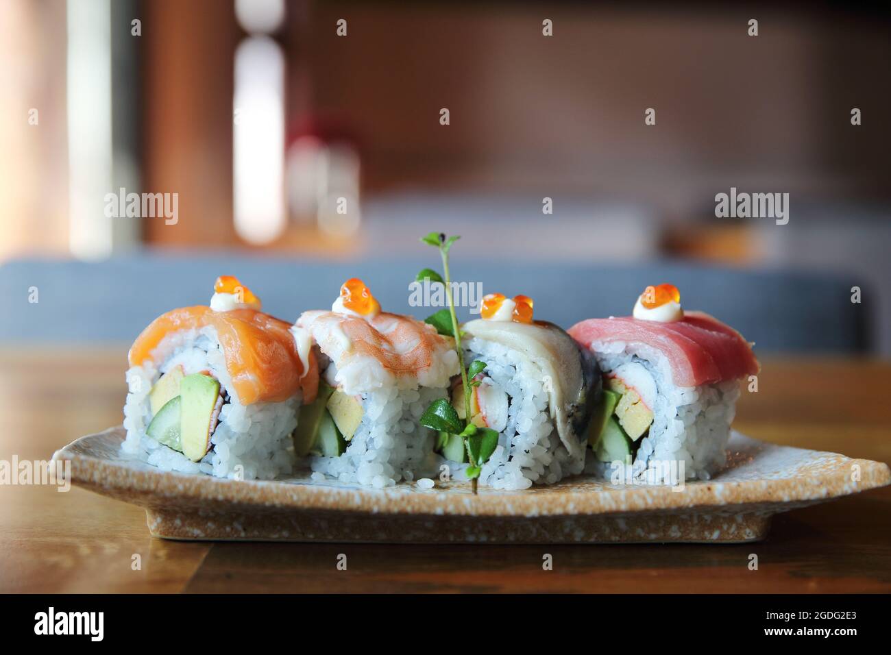 Mix maki sushi roll japanese food Stock Photo - Alamy