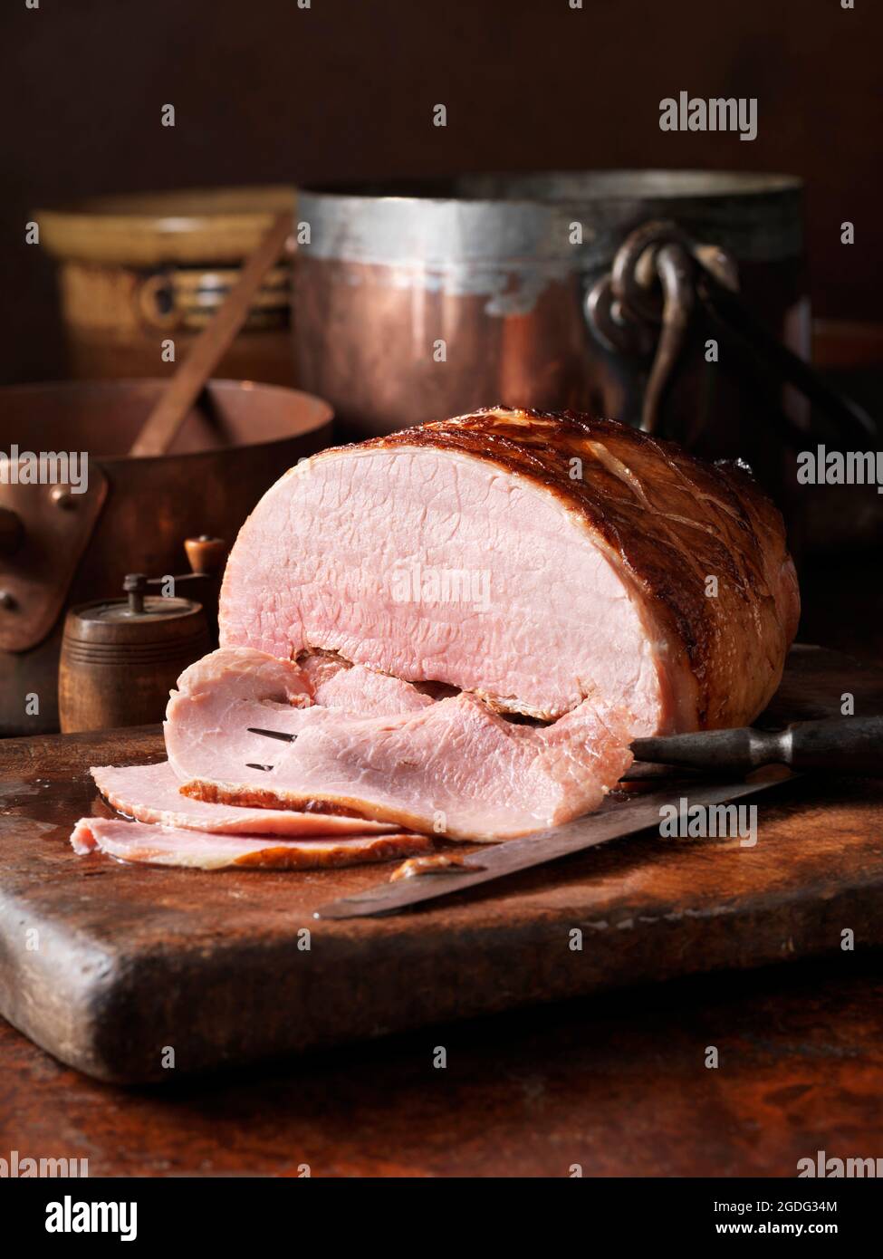 Christmas baked gammon Stock Photo - Alamy