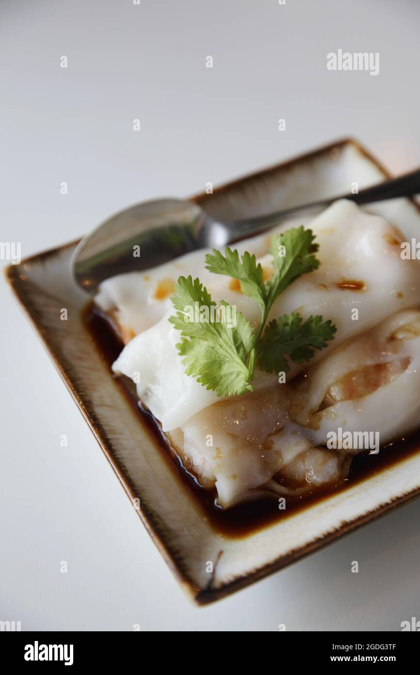 Chinese shrimp spring rolls isolated in white background Stock Photo ...