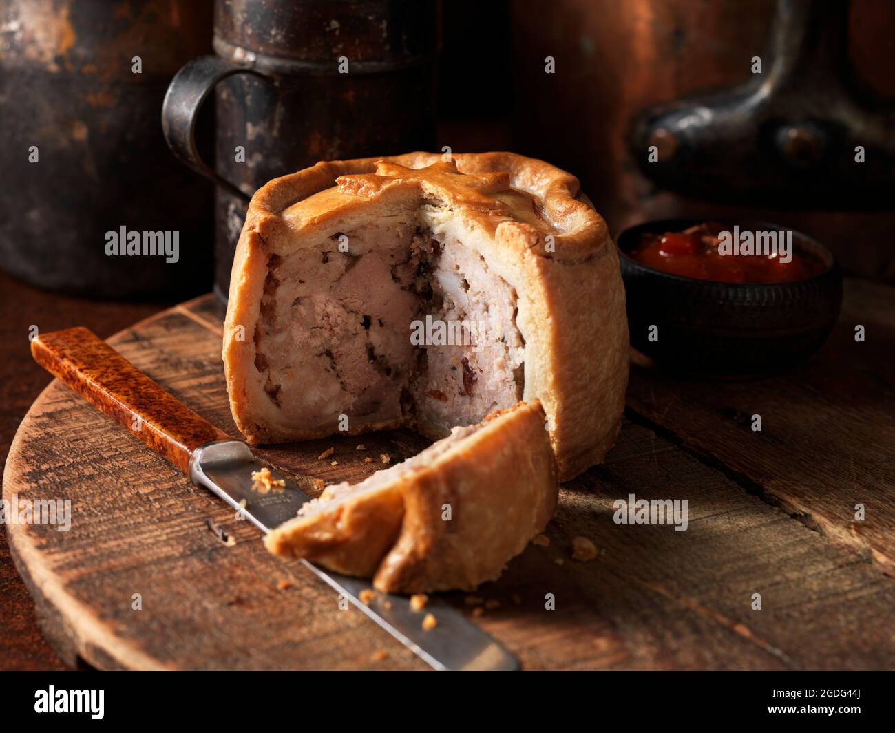Raised game pie Stock Photo - Alamy