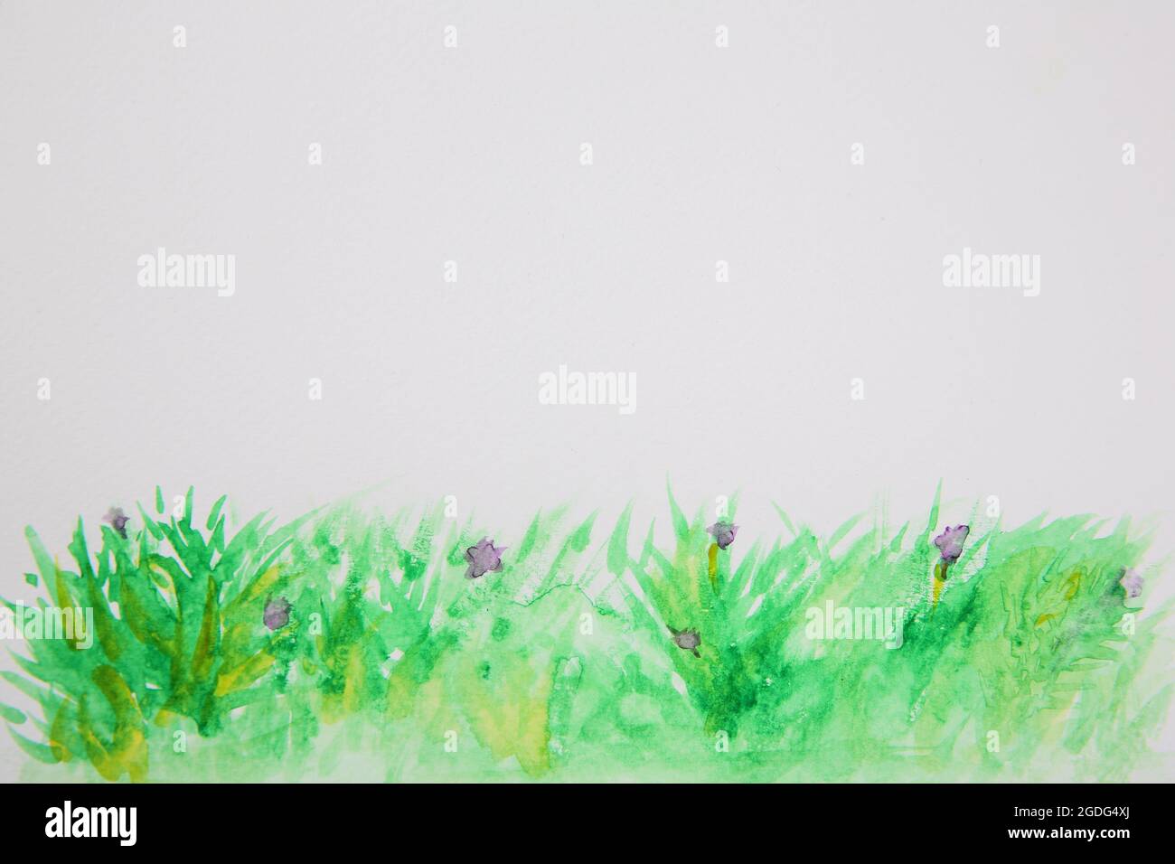 Grass watercolor illustration hi-res stock photography and images - Alamy