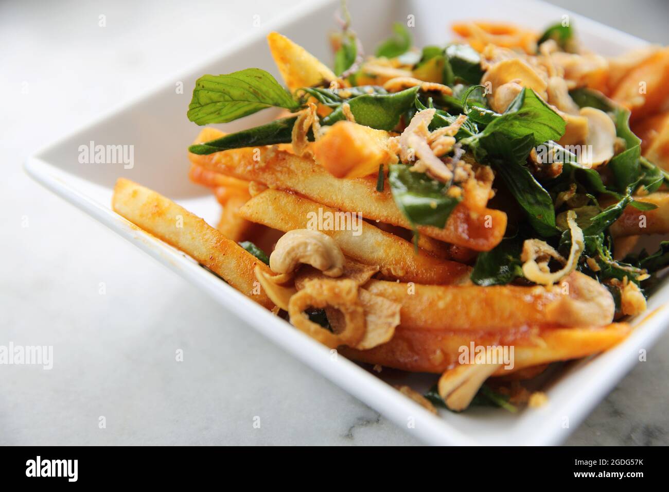 French fries with thai spicy Stock Photo - Alamy