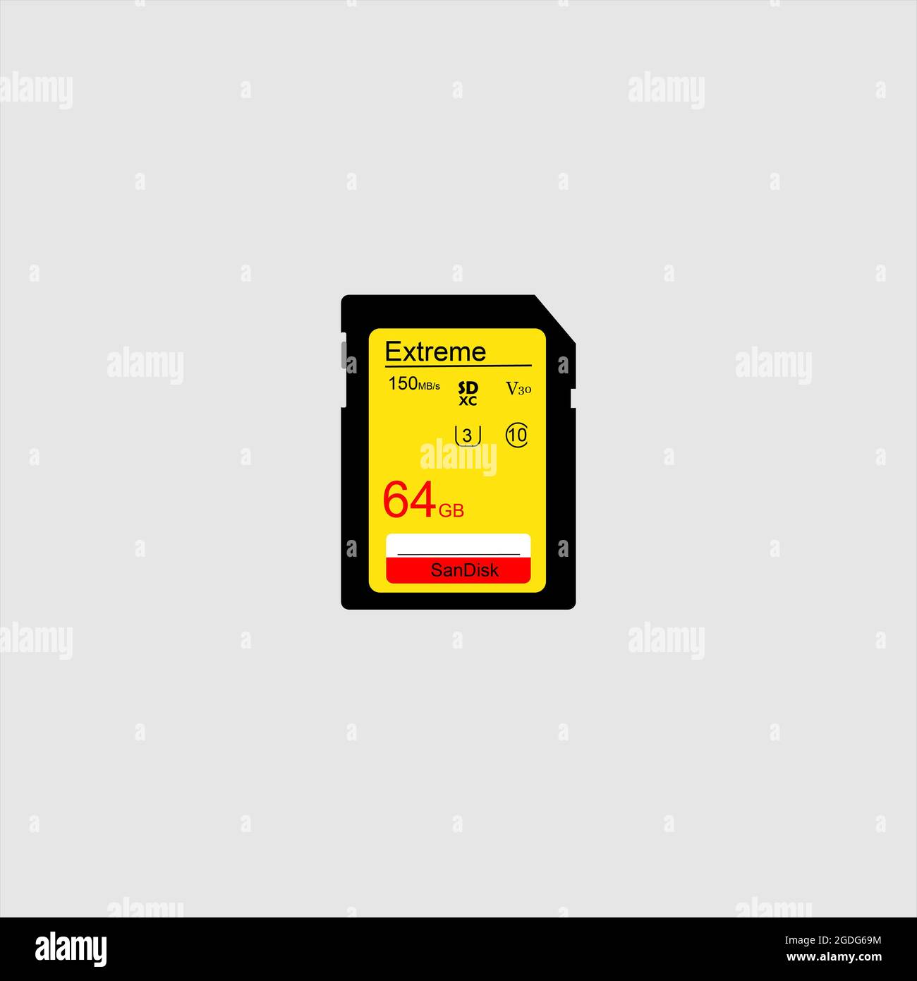 A 64 GB sd card in gold Stock Photo - Alamy