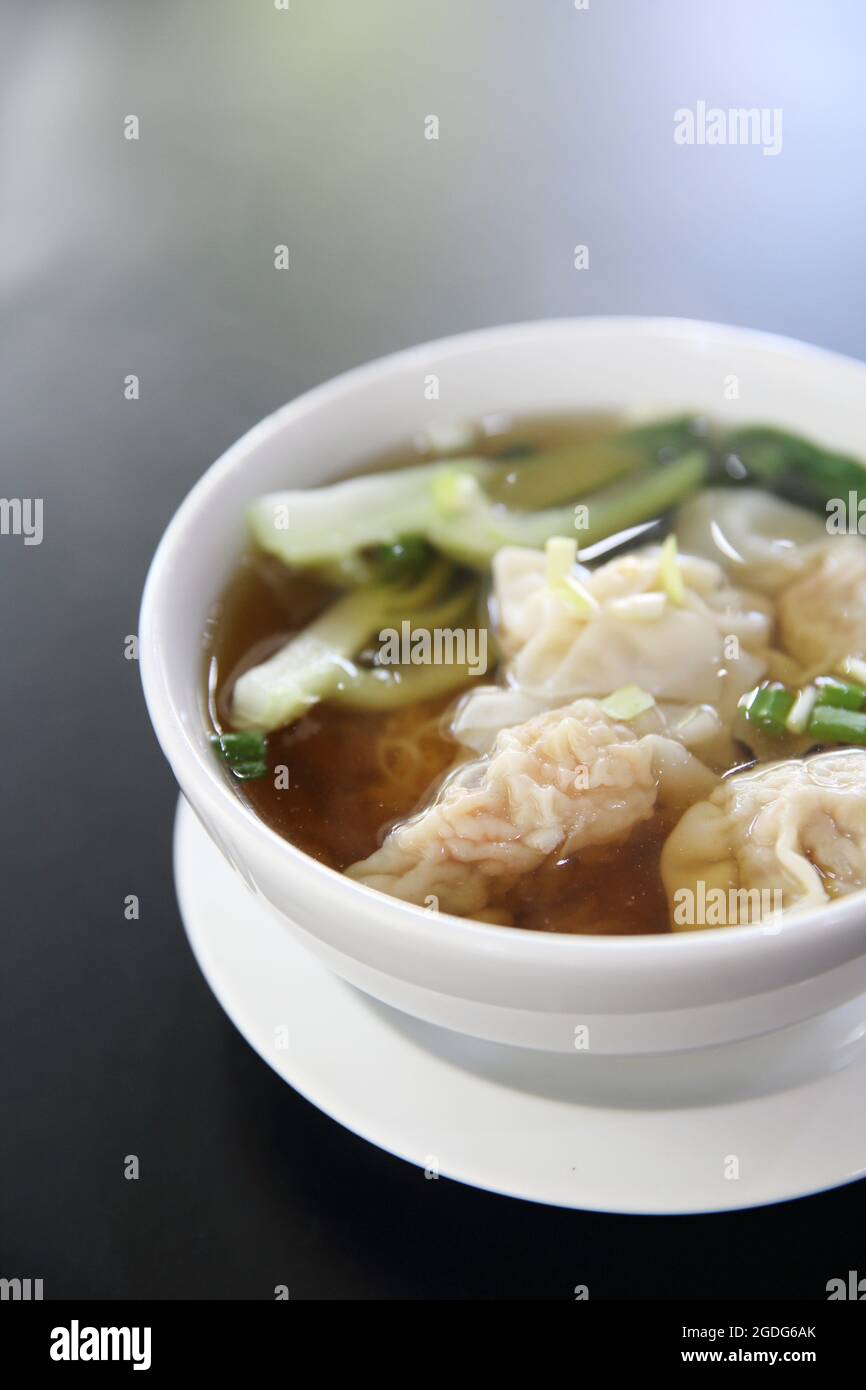 noodle and dumpling in close up Stock Photo - Alamy