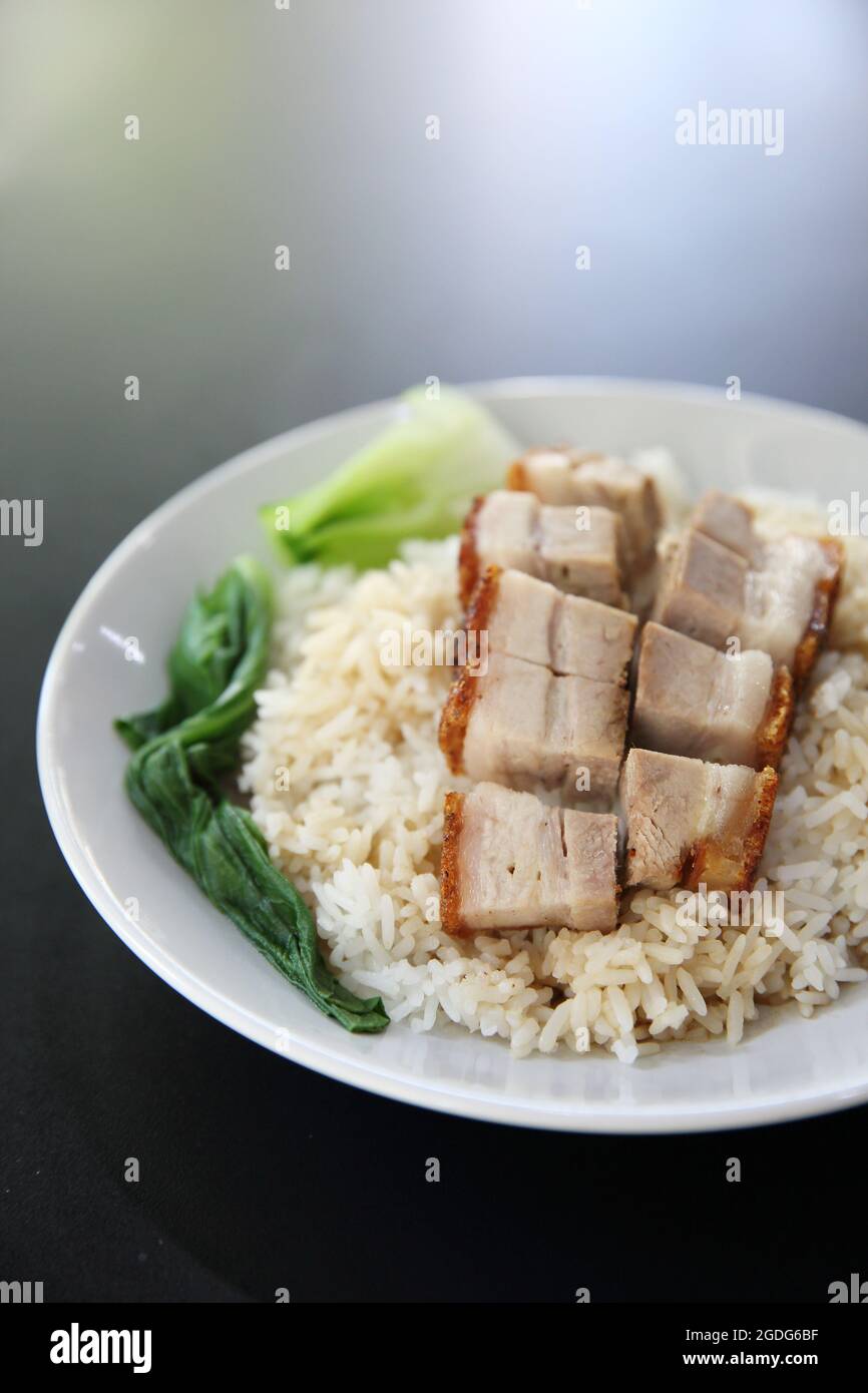 Rice crispy pork Stock Photo - Alamy
